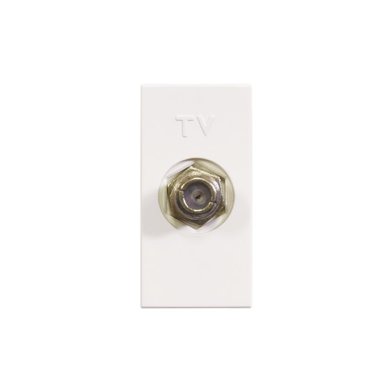 E2E52PTL — Toma de TV coaxial de conector roscado en color blanco serie MODUS PRO - Comercial ...