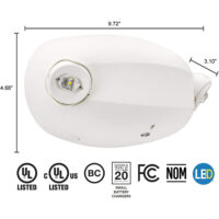 ELM2L — Luminario de emergencia con 2 led ajustables modelo ELM2L M12 ...