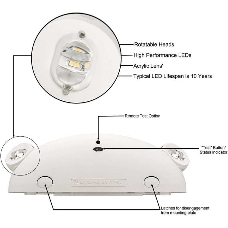 ELM2L — Luminario de emergencia con 2 led ajustables modelo ELM2L M12 ...