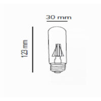 4DT10LEDF27VT/ — Foco led vintage T10 de 4.5W y base E27 en luz cálida ...