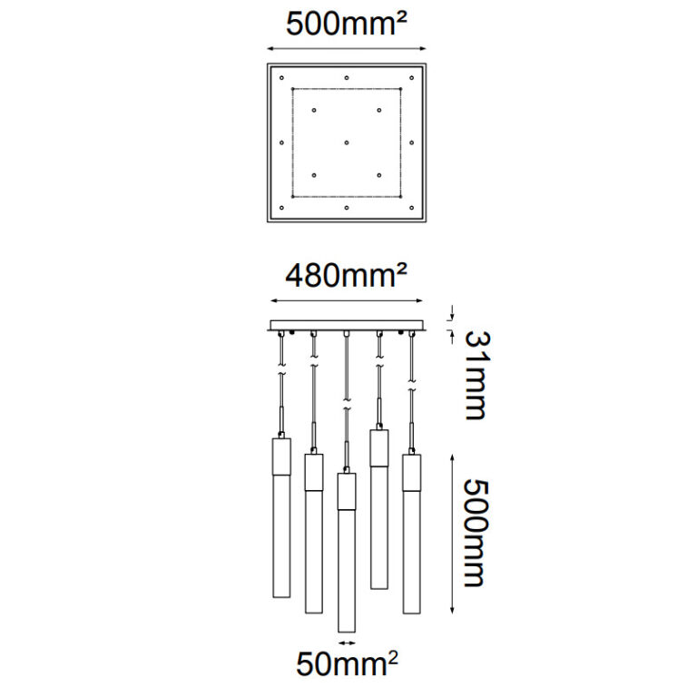 Q33213-BG — SOHO Luminario colgante de 13 luces con acabado de oro cepillado para doble altura ...