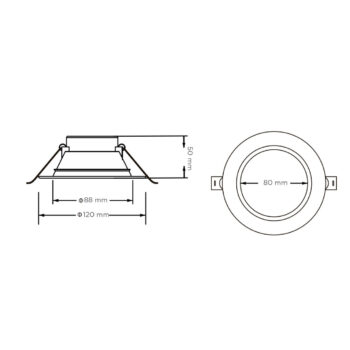 EVERGLEAM-F-N — EVERGLEAMF-N Luminario negro para empotrar de LED 7w en ...